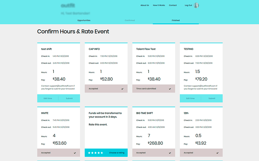 Outfit Staffing Platform - Custom Web and Mobile Development Company